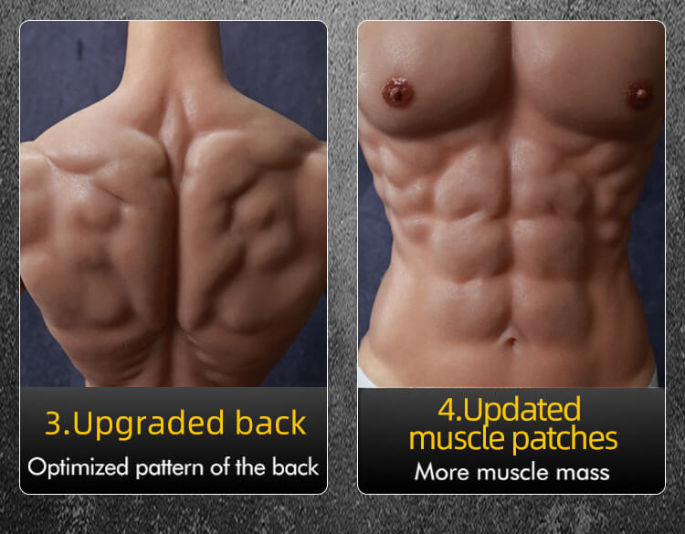 SMITIZEN Upgraded Realistic Muscle Body Suit - Small Size - Silicone ...