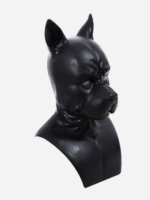 Silicone Black Bulldog Pup Mask