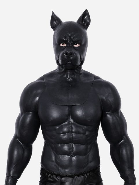 Silicone Black Bulldog Pup Mask