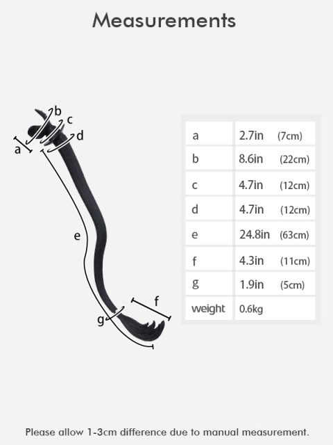 Silicone Black Cow Tail Plugs