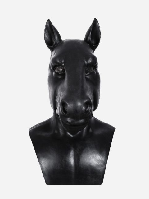 Silicone Black Stallion Muscle Petsuit Set