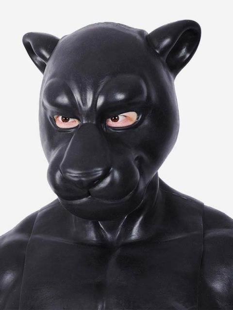 Silicone Black Cartoon Tiger Mask