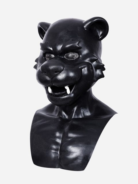 Silicone Black Fierce Tiger Mask