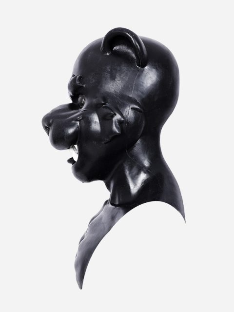 Silicone Black Fierce Tiger Mask