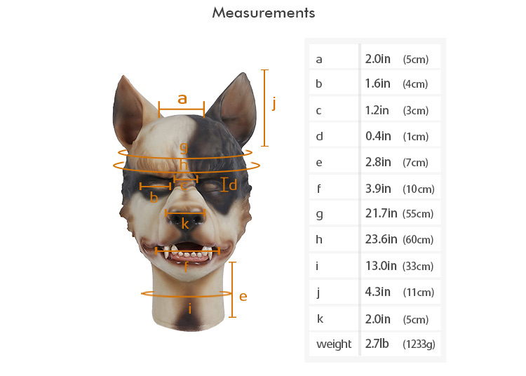 Silicone Doberman Dog/Pup Mask - Pirate