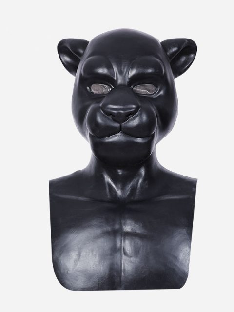 Silicone Black Cartoon Tiger Mask