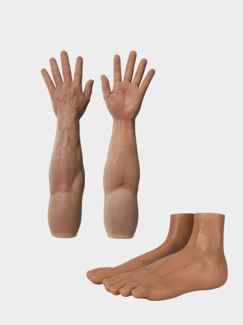 Male Silicone Feet + Realistic Silicone Male Gloves - Silicone Masks ...
