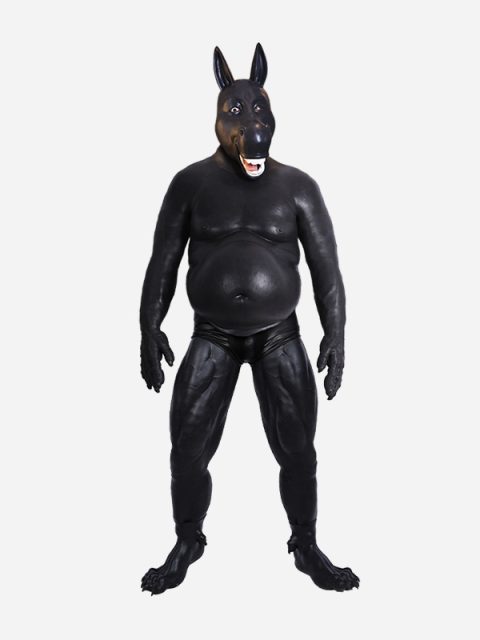 Silicone Black Donkey Belly Petsuit Set