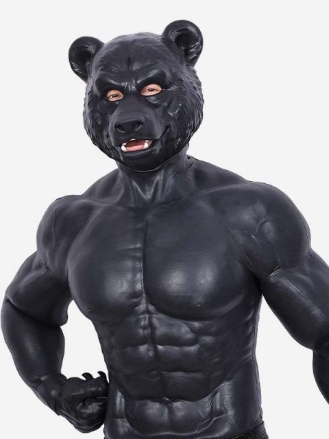 Silicone Black Strong Bear Mask
