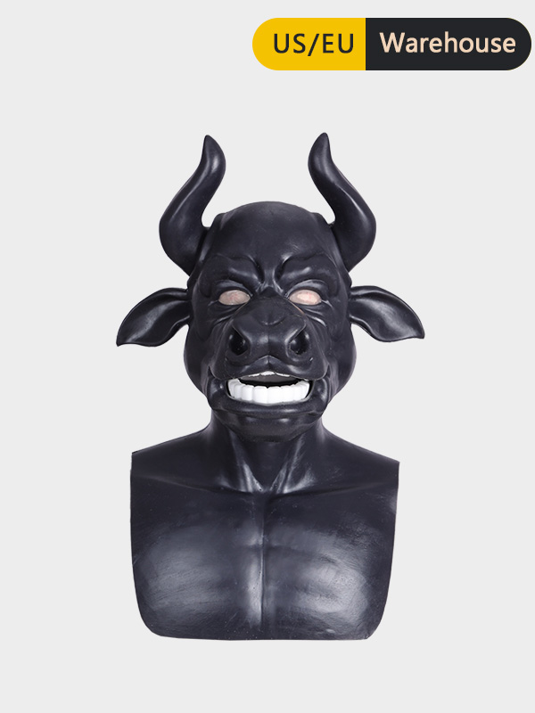 Silicone Black Bull Mask