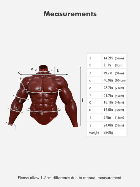 Garnet Upgraded Upper Body Muscle Suit With Arms - Silicone Masks ...