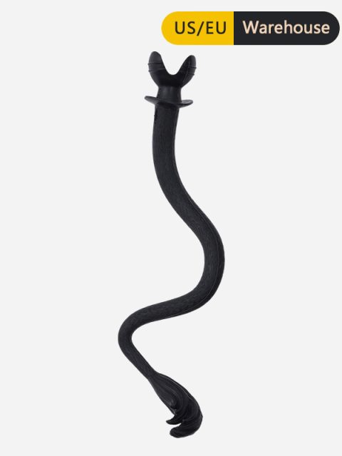 Silicone Black Cow Tail Plugs