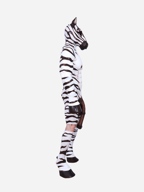 Silicone Zebra Muscle Petsuit Set