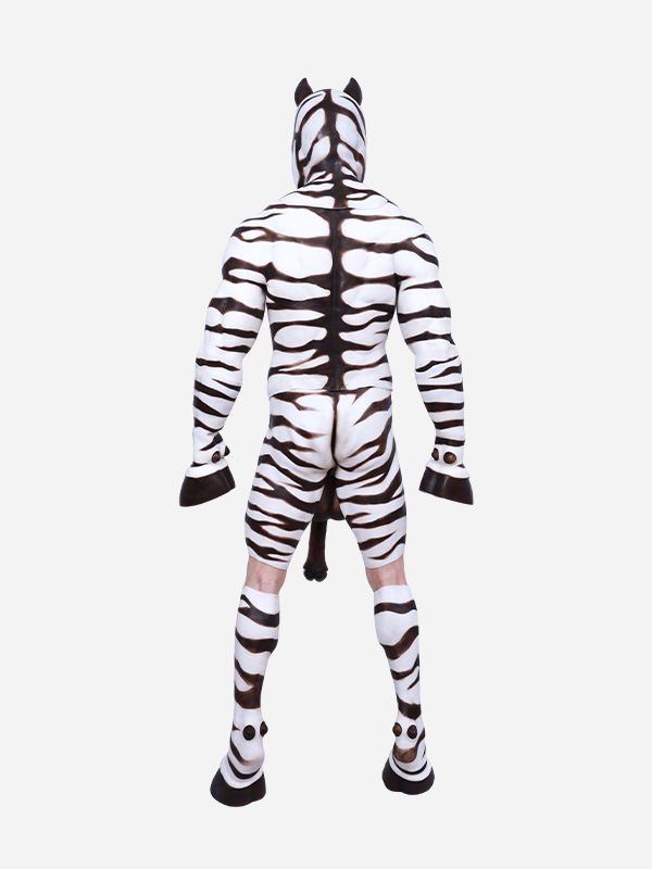 Silicone Zebra Muscle Petsuit Set