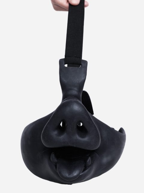 Silicone Black Pig Muzzle Mask