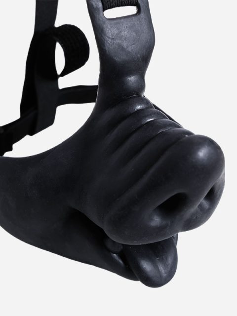 Silicone Black Pig Muzzle Mask
