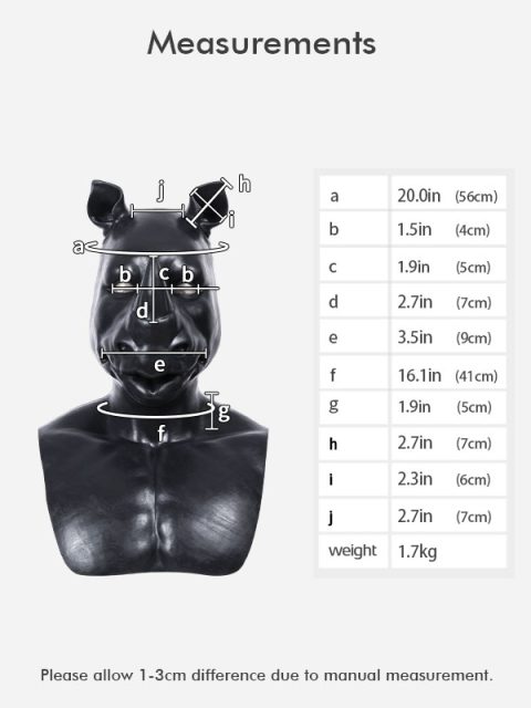 Silicone Black Rhino Mask