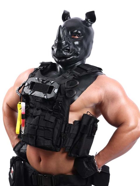 Silicone Black Rhino Mask
