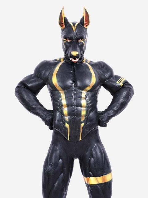 Silicone Anubis Muscle Petsuit Set