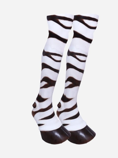 Long-Leg Silicone Zebra Hoof Boots