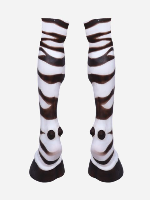 Long-Leg Silicone Zebra Hoof Boots