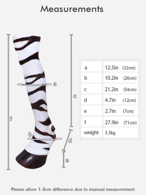 Long-Leg Silicone Zebra Hoof Boots