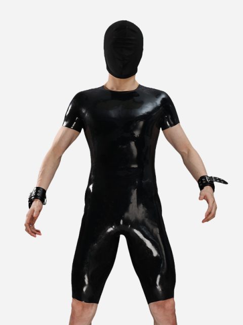 Neck Entry Short-Sleeve Silicone Catsuit Without Zippers - Silicone ...