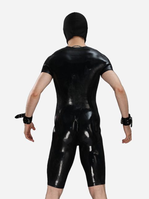 Neck Entry Short-Sleeve Silicone Catsuit Without Zippers - Silicone ...