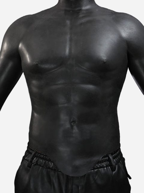 Black Lean Body Muscle Suit With Arms - Silicone Masks, Silicone Muscle ...