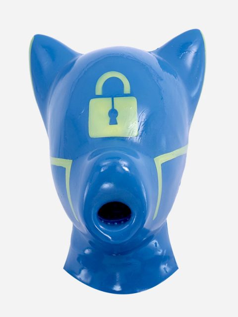 Blue Silicone Short Ears Drone Hood – Lock - Silicone Masks, Silicone ...