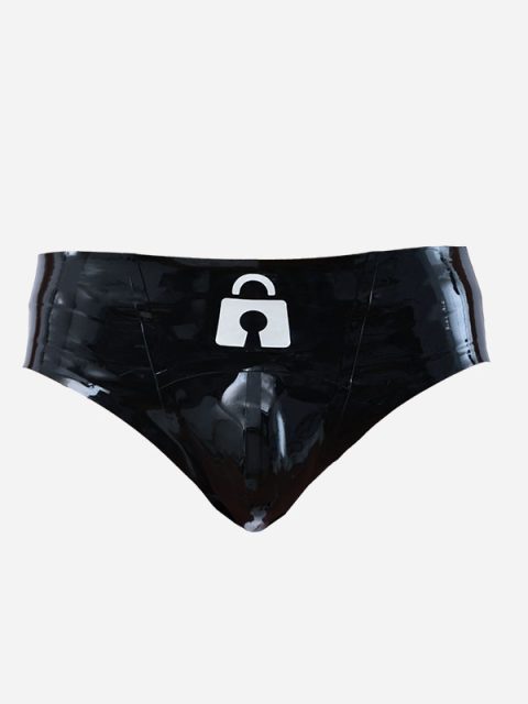 Latex Bulging Triangle Briefs– Lock - Silicone Masks, Silicone Muscle ...