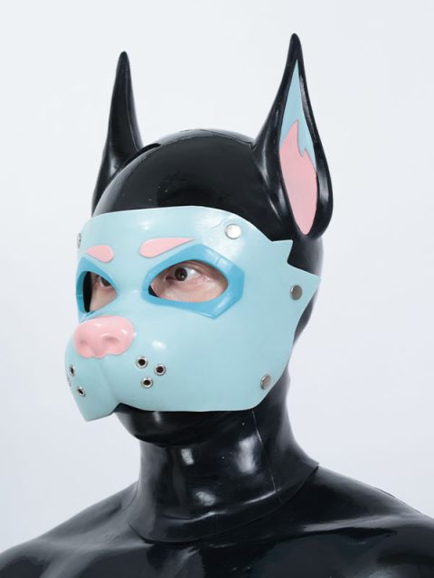 Silicone Muzzle Puppy Hood – Light Blue - Silicone Masks, Silicone ...