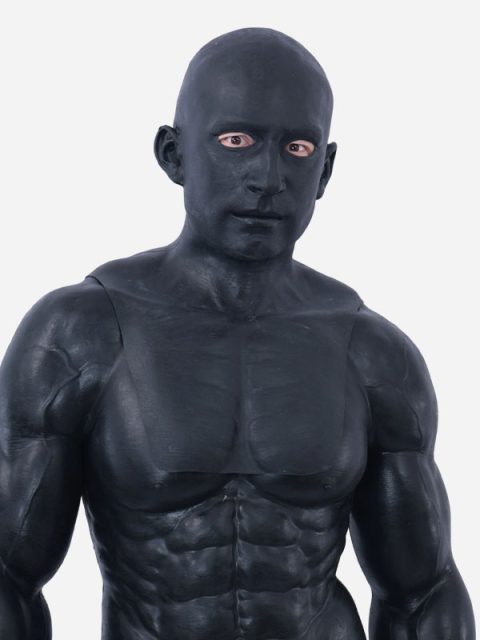 Black Silicone Male Mask – Super Man