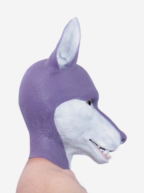 Violet & White Silicone Puppyman Mask