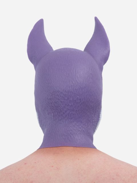 Violet & White Silicone Puppyman Mask