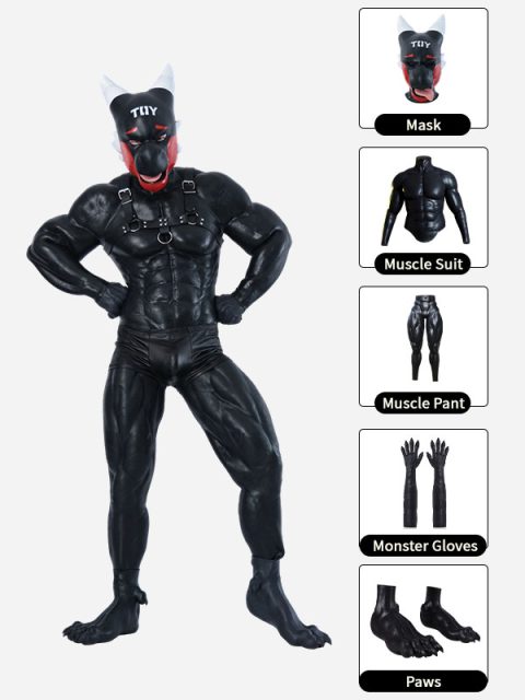 Silicone Cheeky Dragon Muscle Petsuit Set - TOY