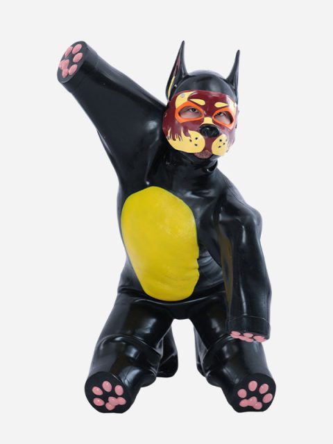 Silicone Muzzle Puppy Hood – Flame + Silicone Puppy Gimp Suit - Bone ...