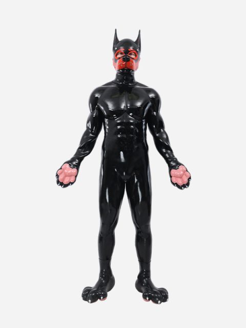 Silicone Puppy Muscle Petsuit Set with Vacuum Closed Pink Paws ...